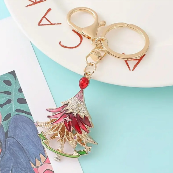 Accessories | O Christmas Tree Rhinestone Keychain | Poshmark
